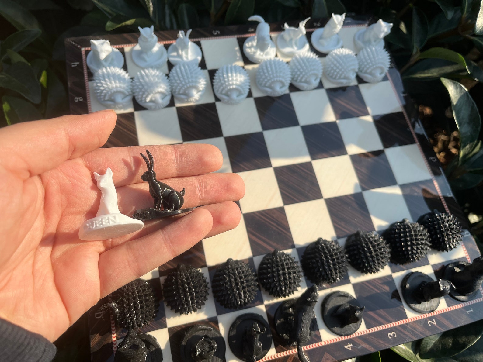 Wild Chess Set W/ Animal Chess Pieces Owl Figure Wolf - Etsy