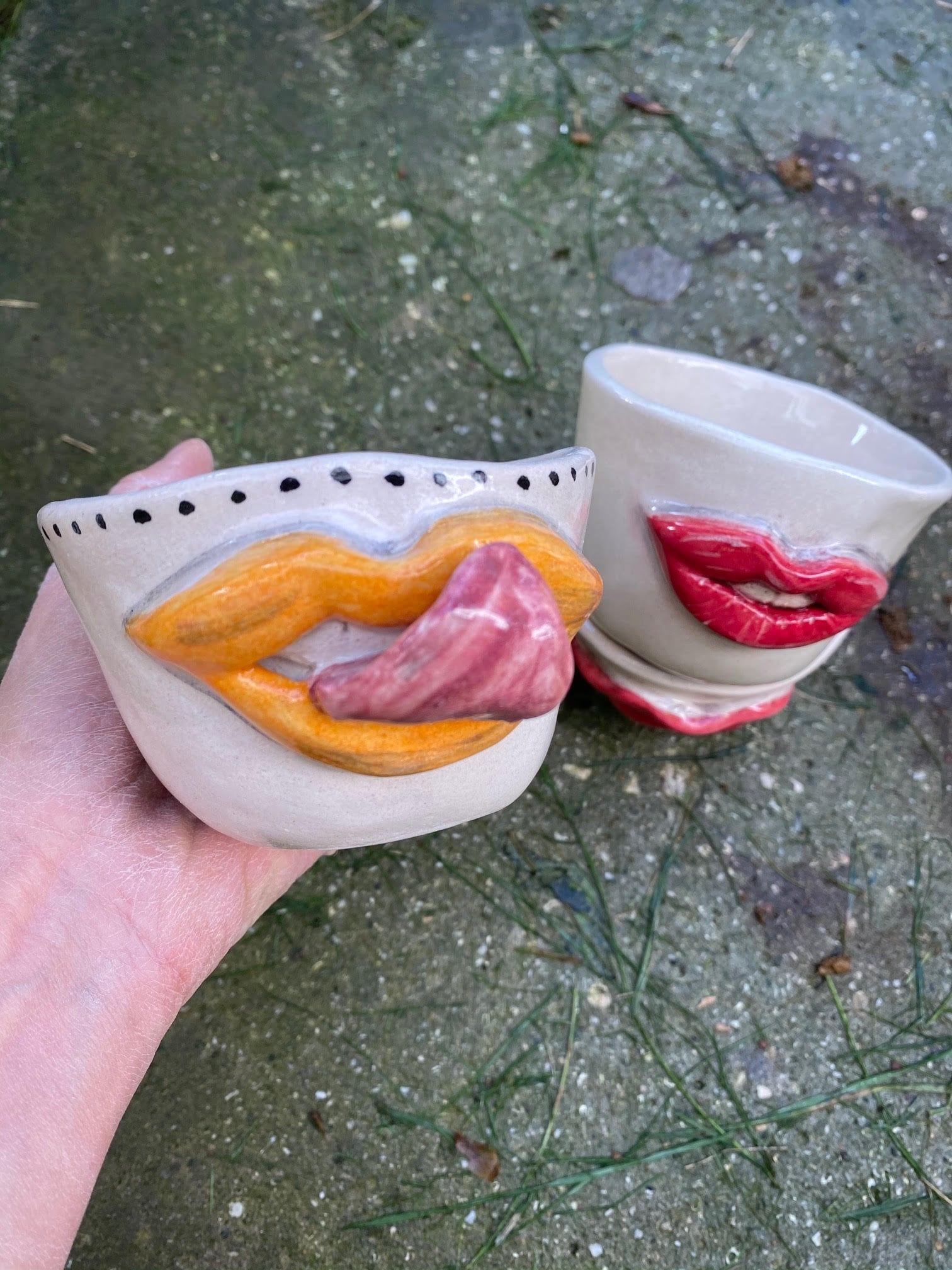 Personalized Ceramic Mug W Handmade Lip Mug Pottery Mug | Etsy