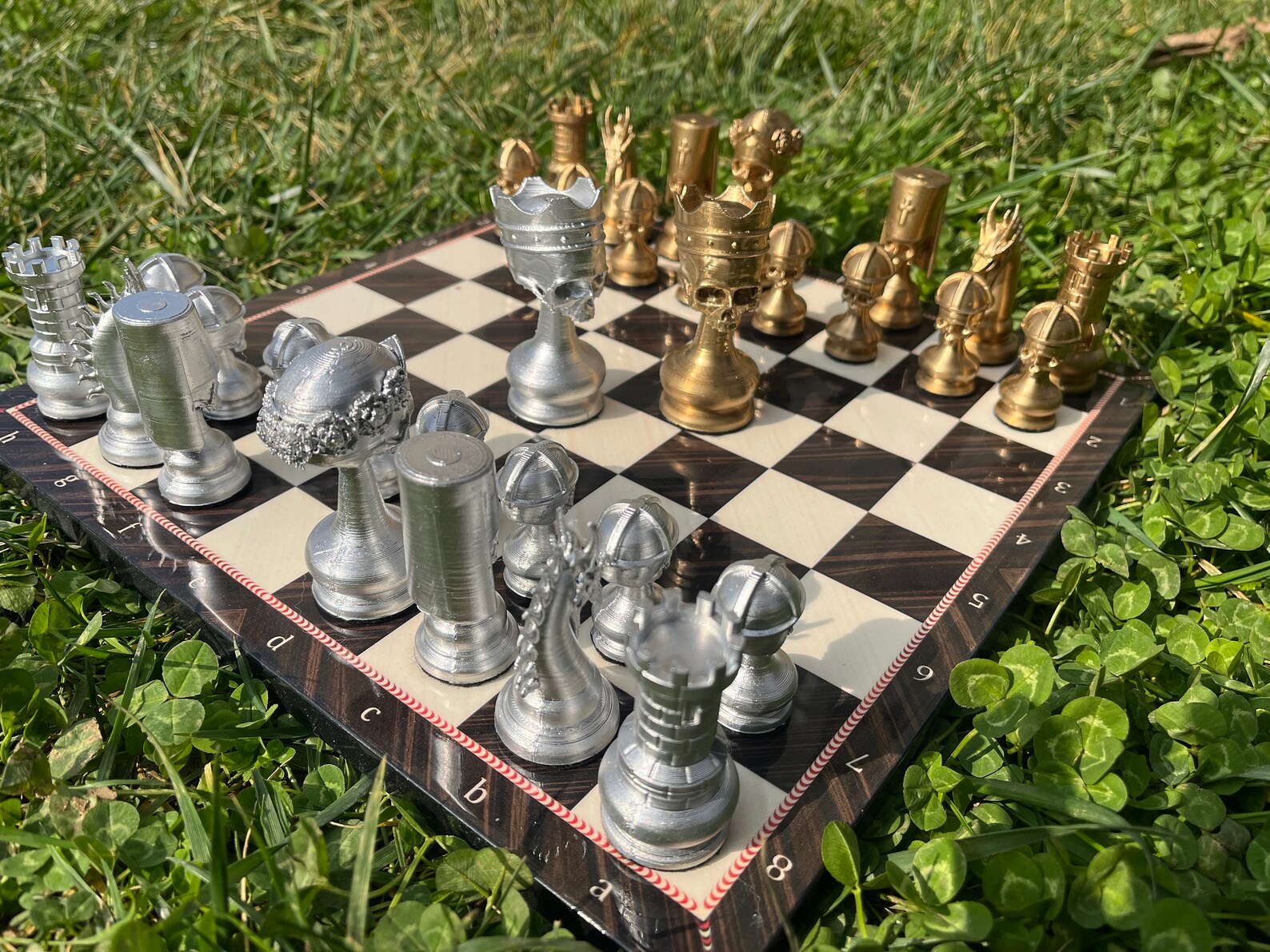 Skull Chess Set W 3D Chess Pieces Death's-head Figures - Etsy