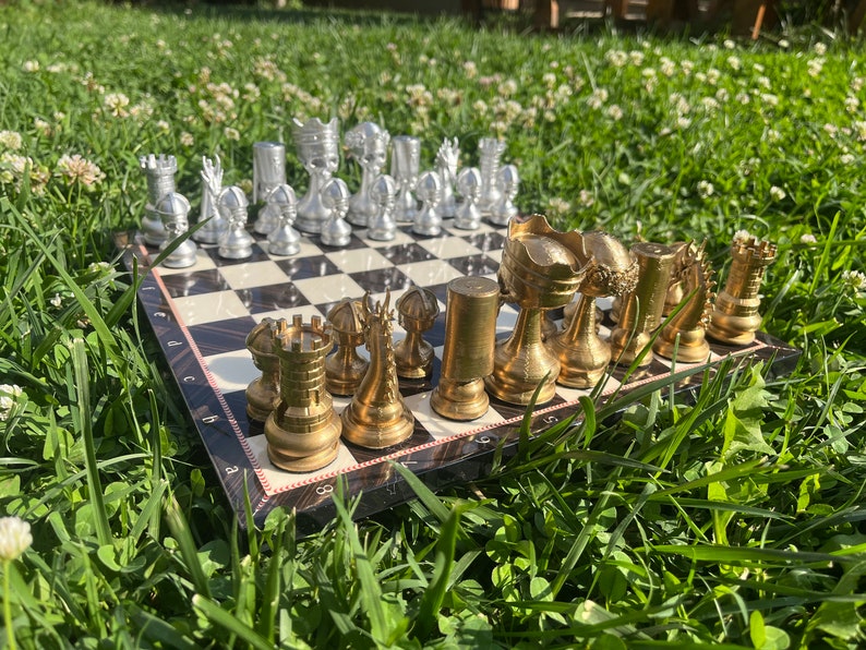 Skull Chess Set W 3D Chess Pieces Death's-head Figures - Etsy