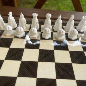 Pac Man Chess Set W Handmade Chess Figures Ghost Chess Pieces Pacman ...