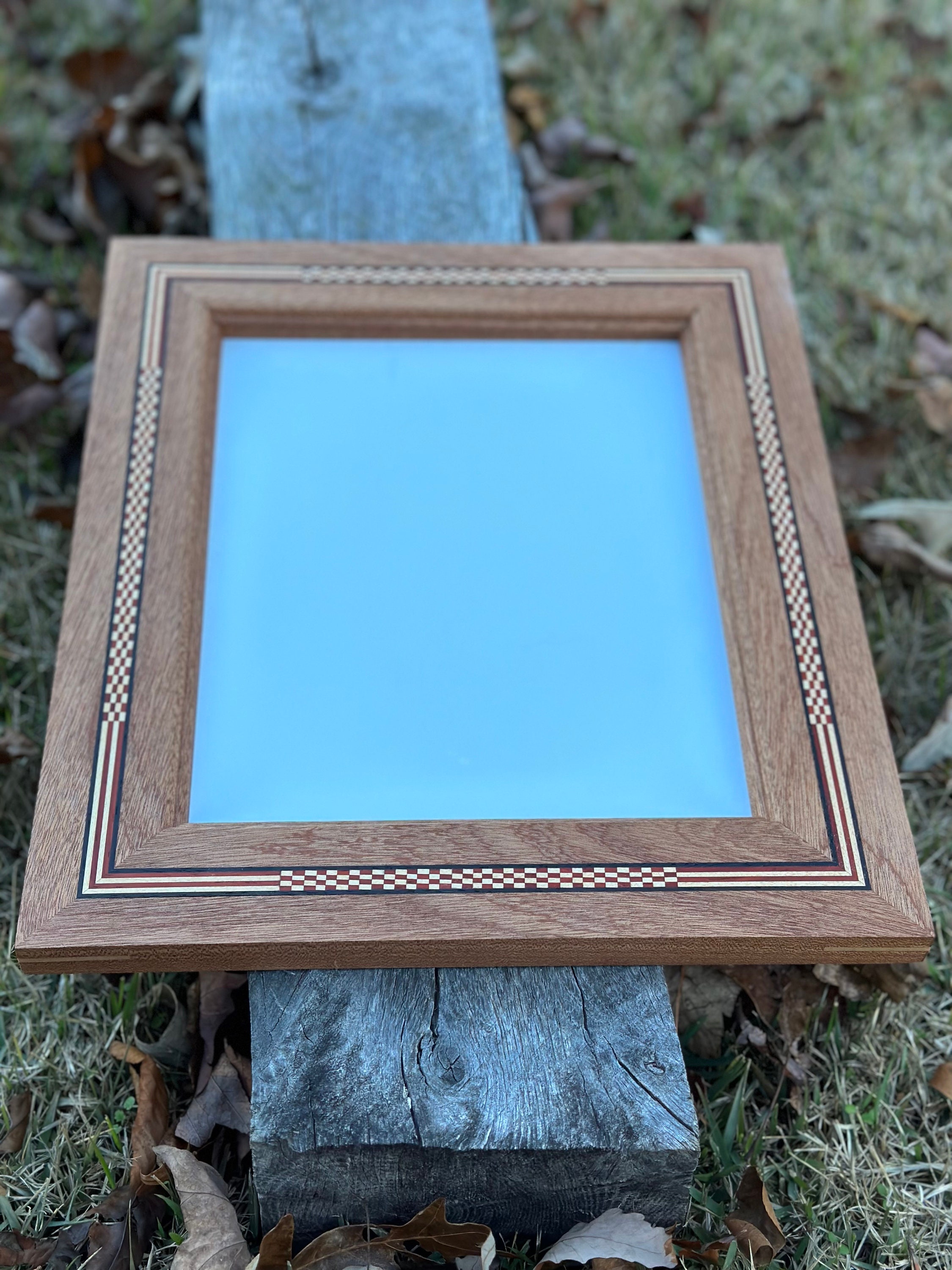 African Mahogany 8x10 Frame With Padauk Maple Wenge Checker - Etsy
