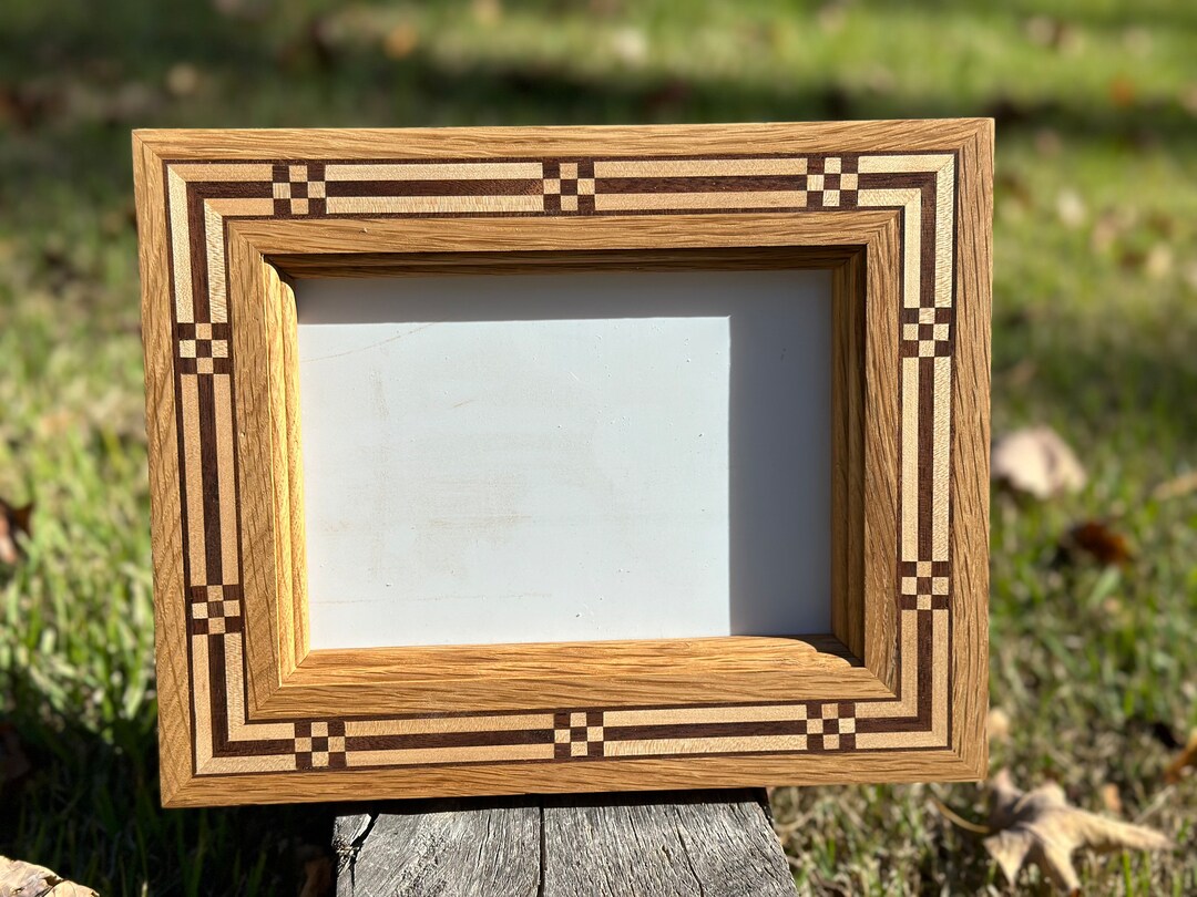 5x7 White Oak Frame With Walnut and Maple Switch Pattern - Etsy