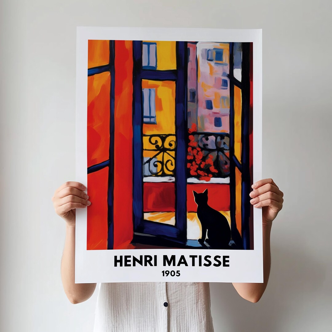 Henri Matisse Cat Open Window Art Print | Henri Matisse Inspired Print ...