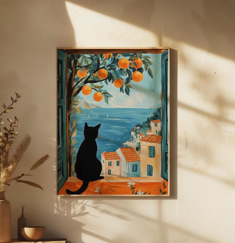 Matisse Cat Open Window Art Print | Henri Matisse Inspired Print ...