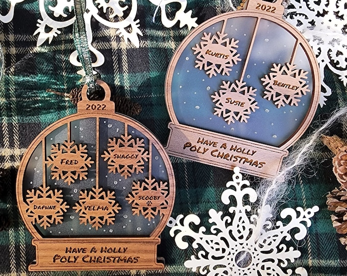 Personalized Polyamory Ornament - Have a Holly Poly Christmas 2024 - Etsy