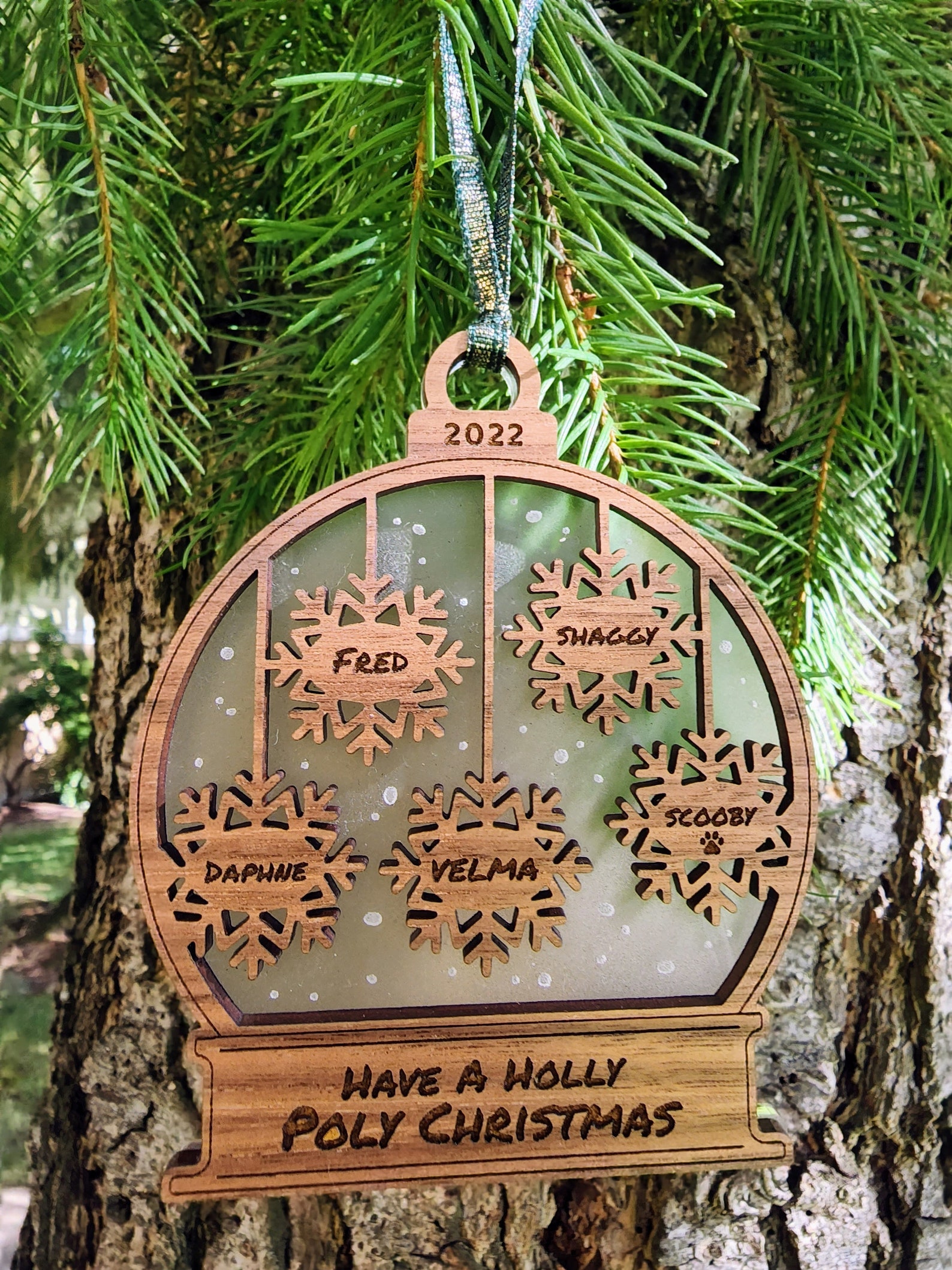 Personalized Polyamory Ornament Have a Holly Poly Christmas - Etsy