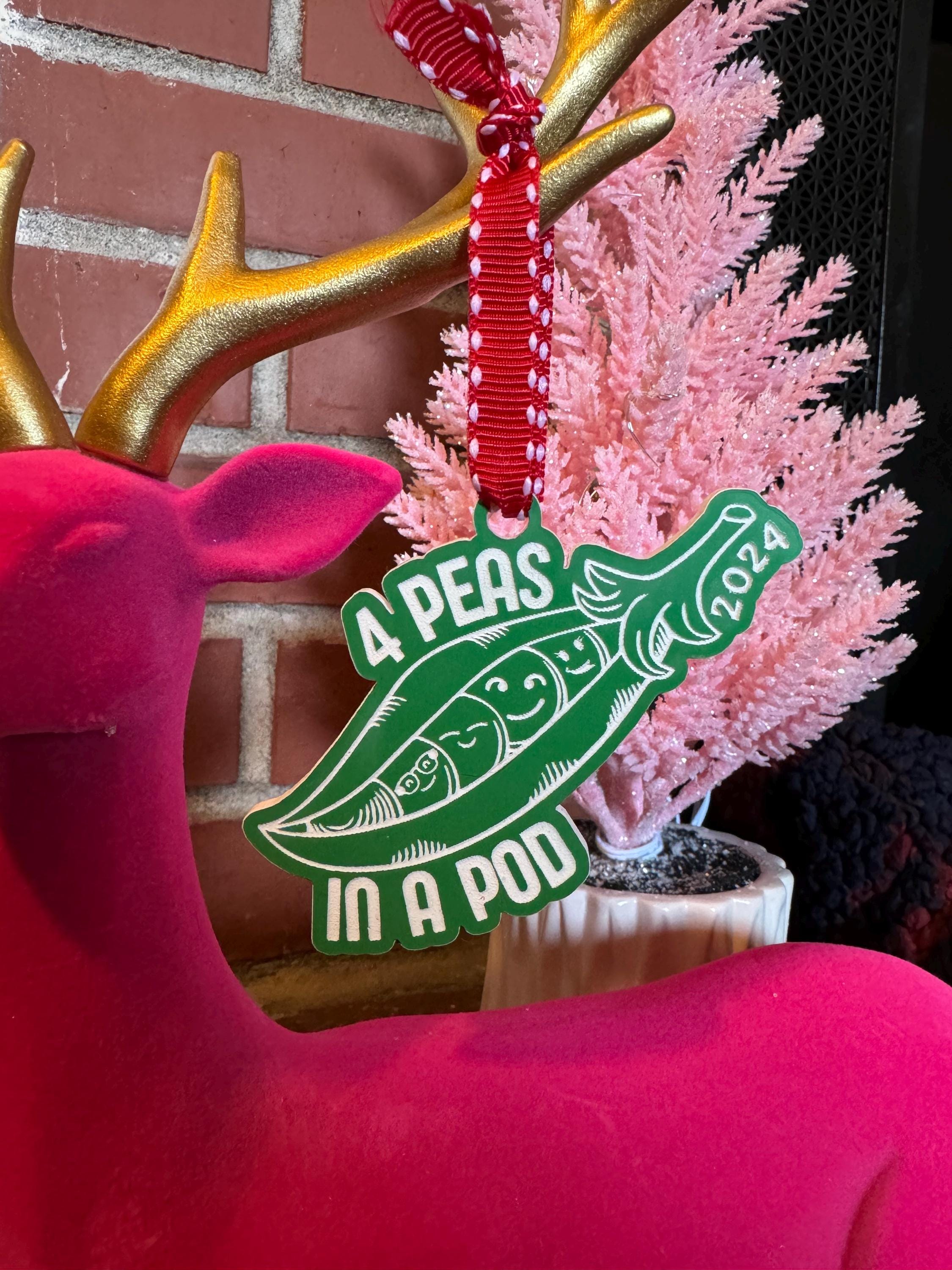 Throuple Quad Polyamory Ornament | Peas in a Pod | Polycule Gift 2025 ...