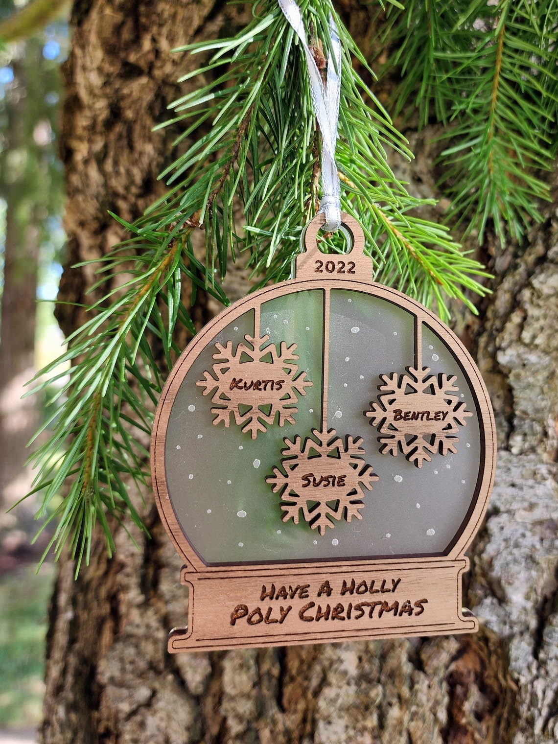 Personalized Polyamory Ornament Have a Holly Poly Christmas - Etsy