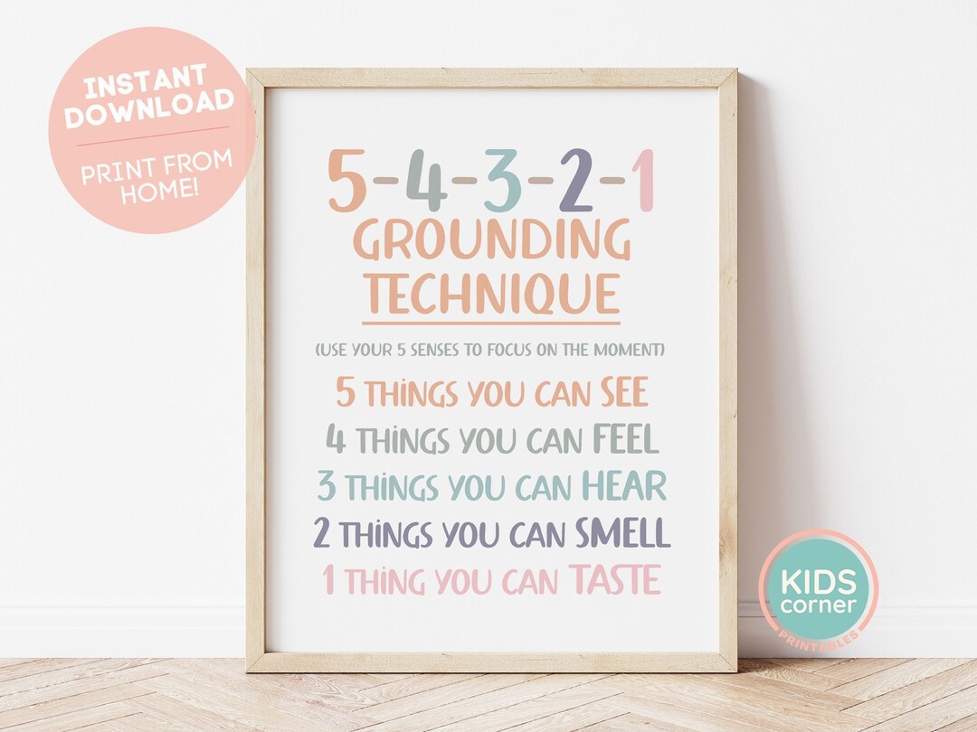 5-4-3-2-1 Grounding Technique, Things You Can See, Feel, Hear, Smell ...