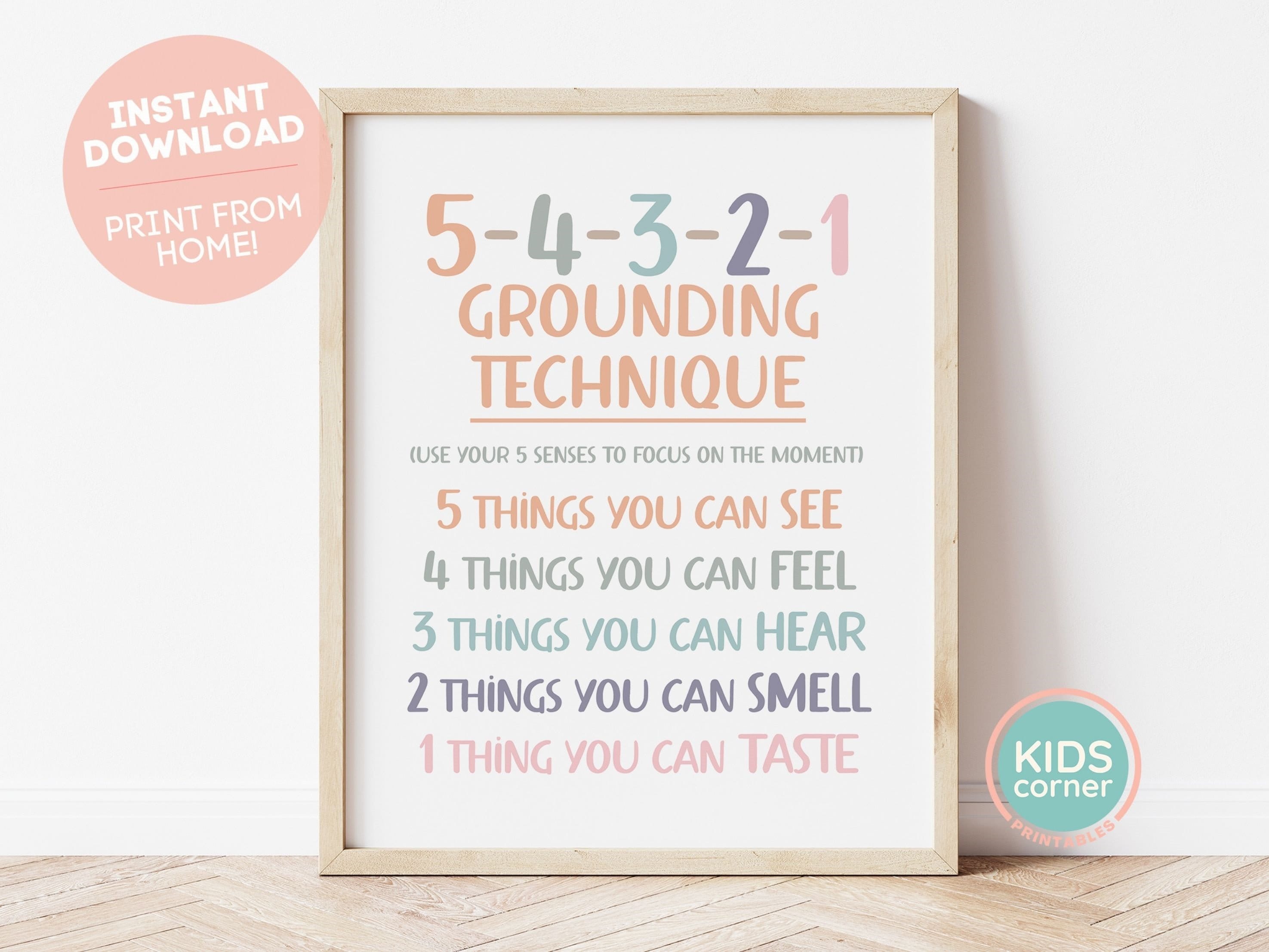 5-4-3-2-1 Grounding Technique, Things You Can See, Feel, Hear, Smell ...