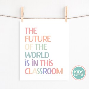 The Future of the World is in This Classroom Printable, Classroom Wall ...