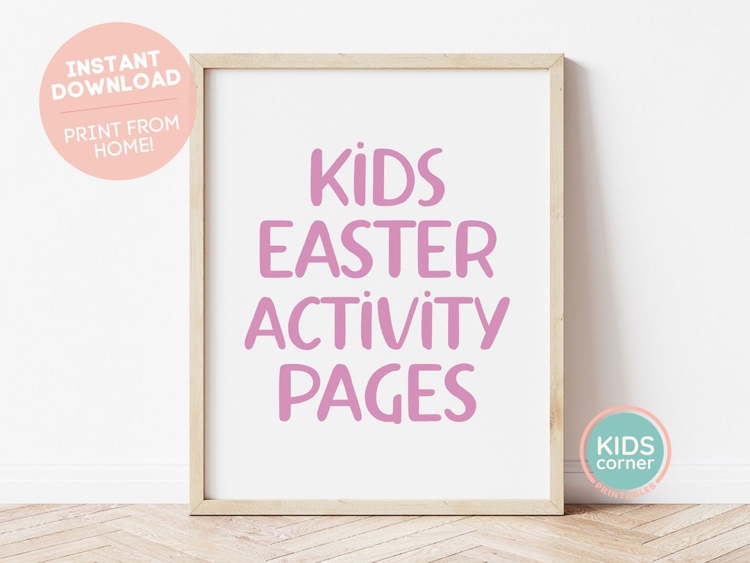 Easter Activity Pages for Kids, Coloring, Egg Mazes, I Spy, Tracing ...