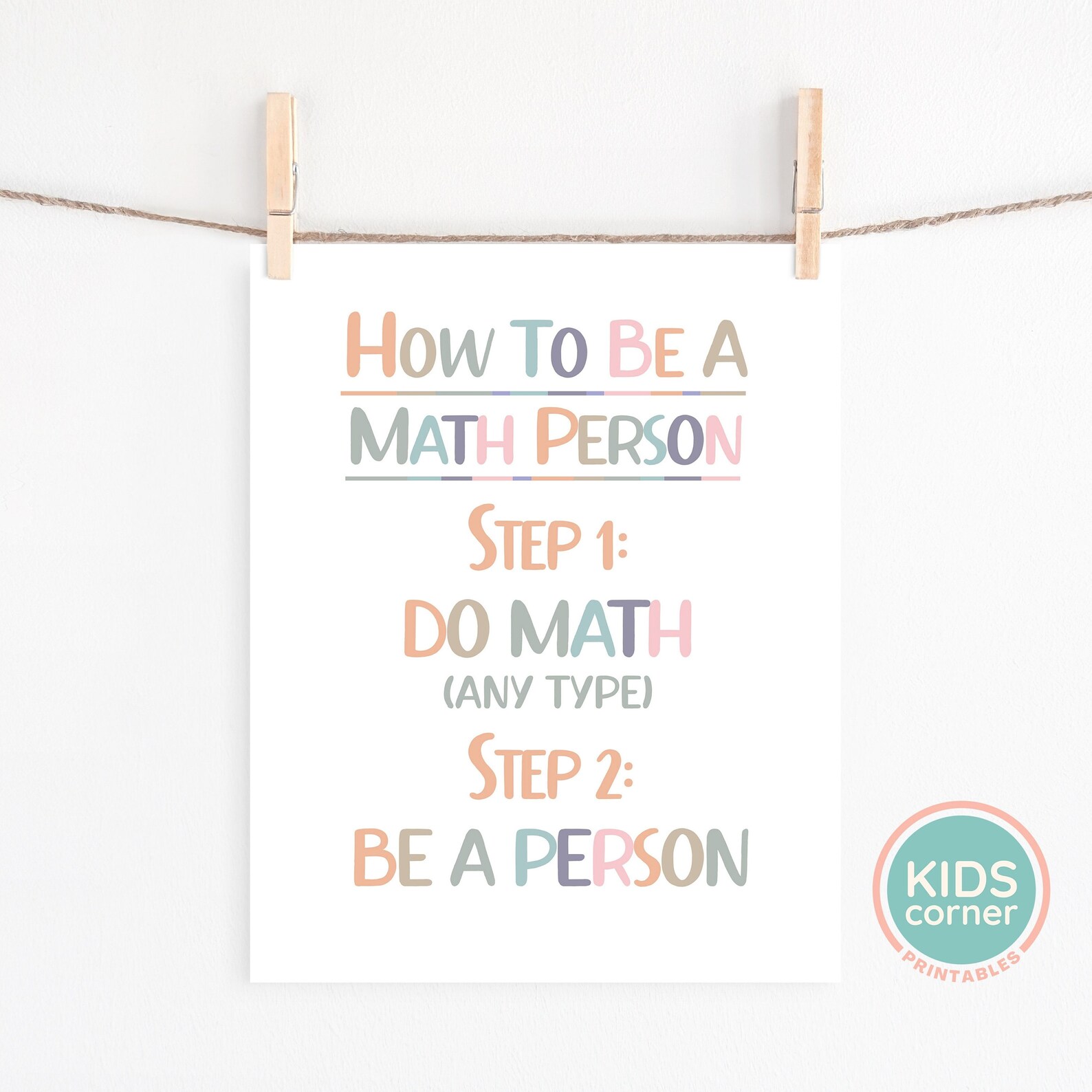 How to Be A Math Person Print Step 1 Do Math any Type Step - Etsy