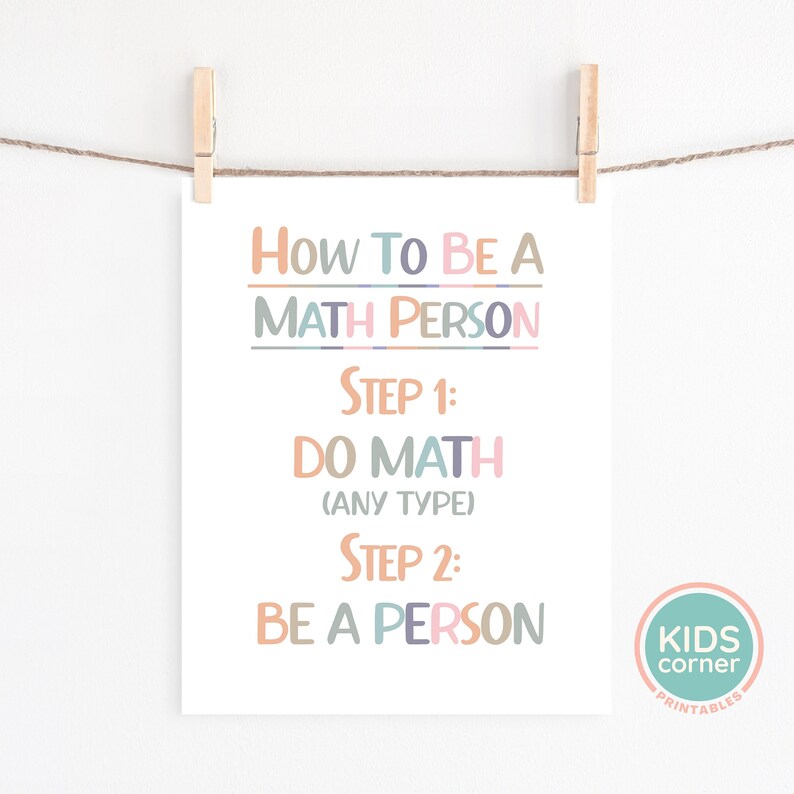 How to Be A Math Person Print Step 1 Do Math any Type Step - Etsy