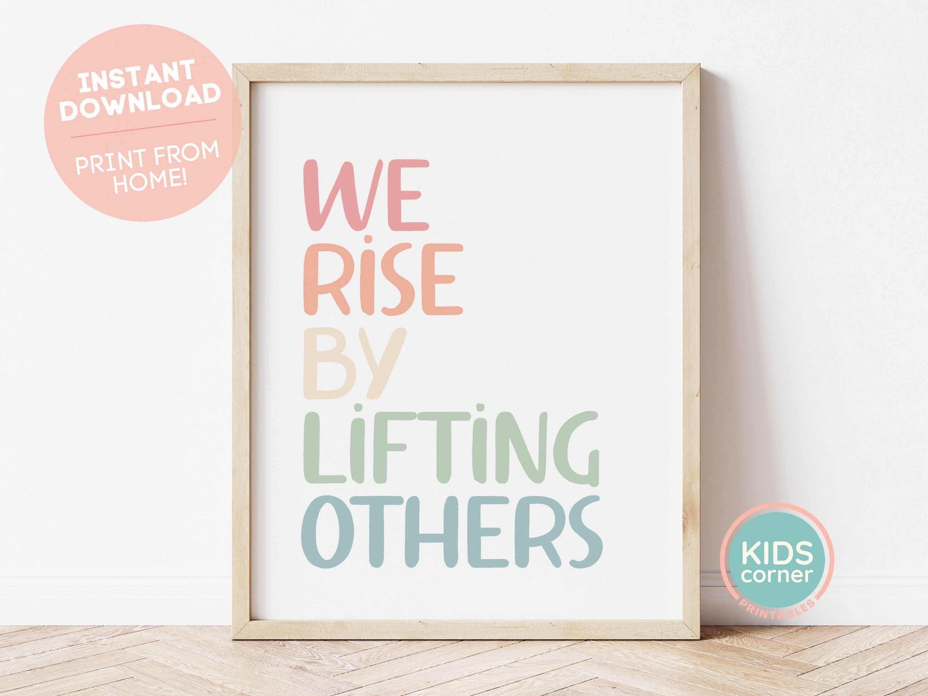 We Rise by Lifting Others Print Classroom Decor Boho Decor - Etsy UK