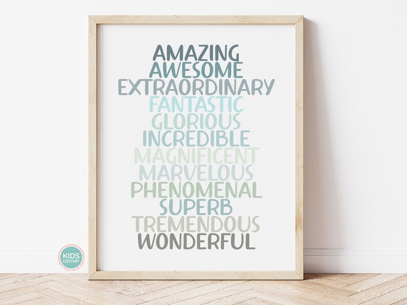 Positive Affirmations Print, Positive Words Print, Motivation Mindset ...
