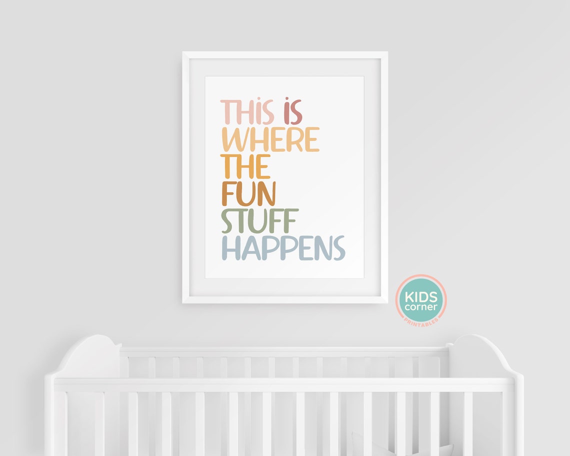 This is Where the Fun Stuff Happens Print, Classroom Decor, Playroom ...