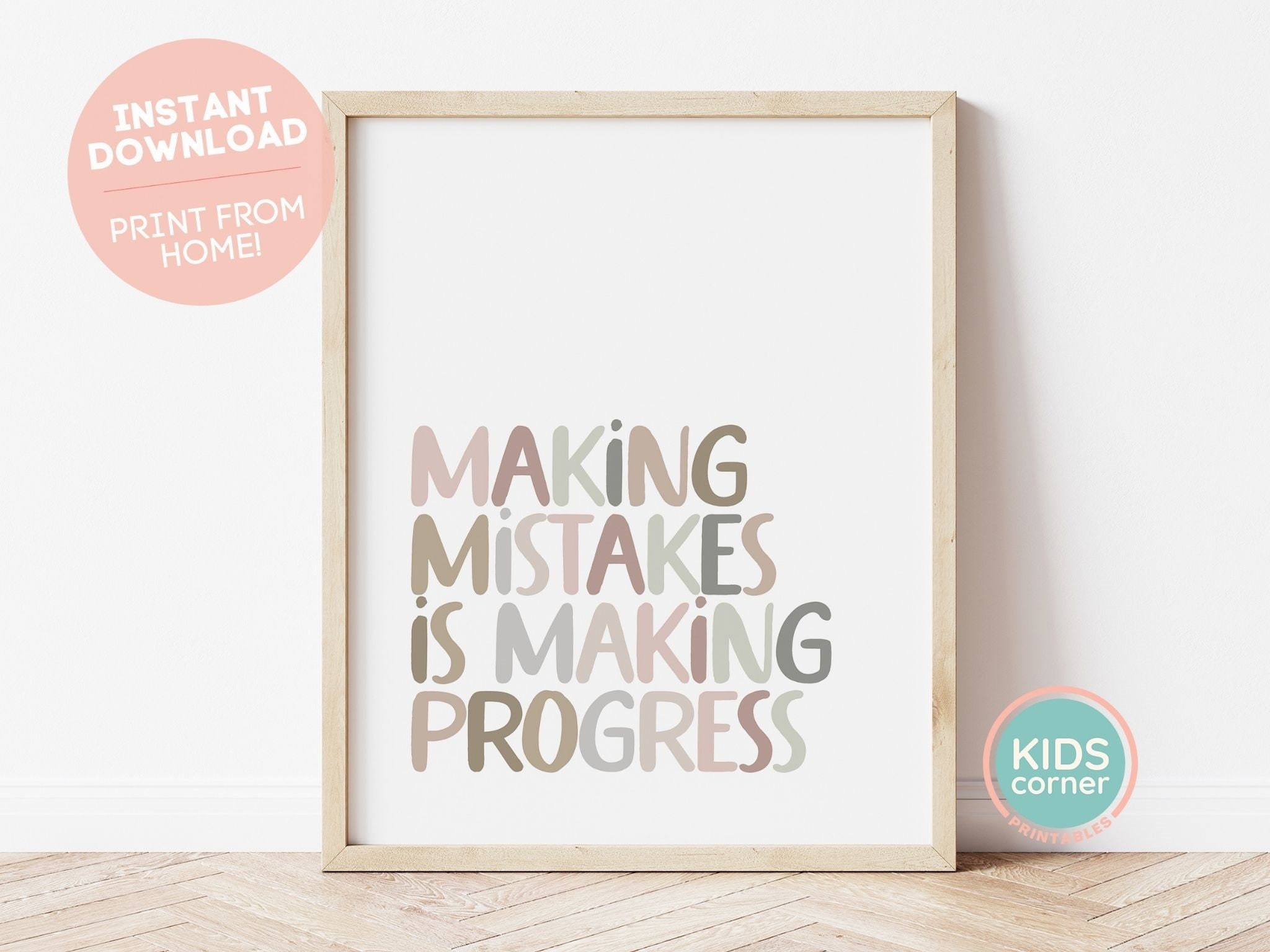Making Mistakes is Making Progress Printable Quote Classroom - Etsy