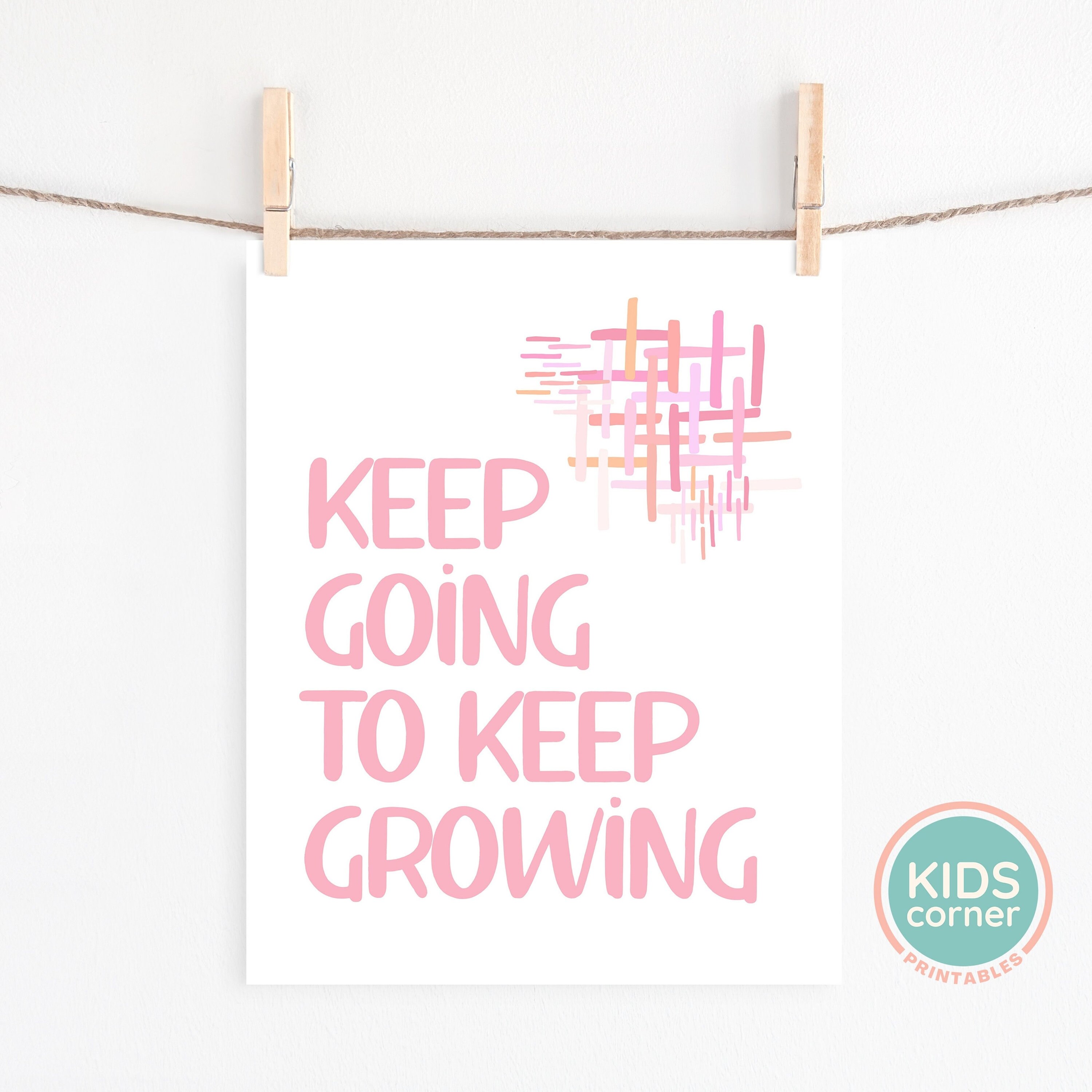 Keep Going to Keep Growing Print Pink Growth Print Growth - Etsy UK