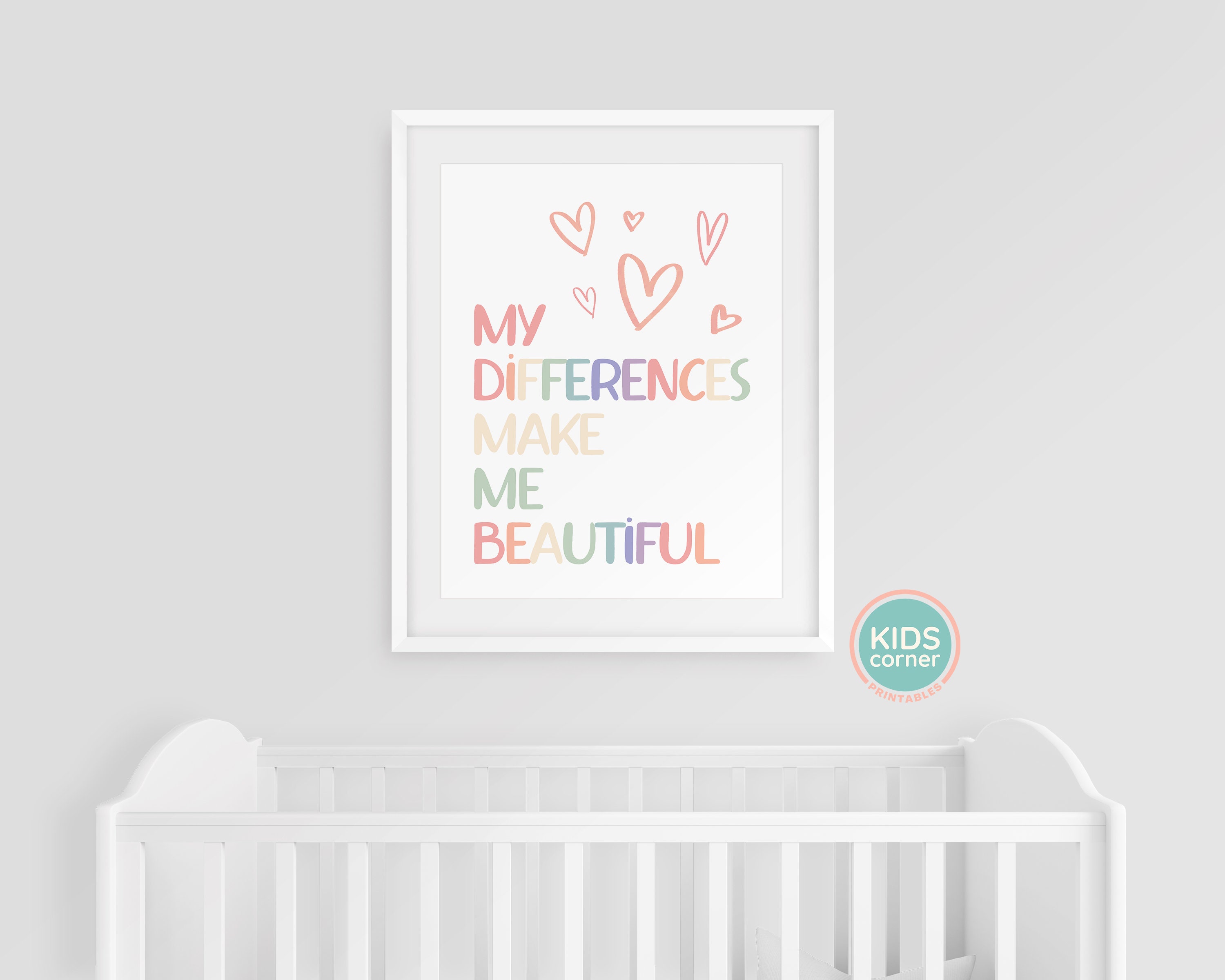 My Differences Make Me Beautiful Print Multiple Hearts Heart - Etsy