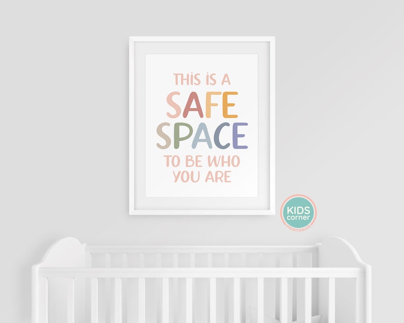 This is A Safe Space to Be Who You Are Poster Safe Space - Etsy
