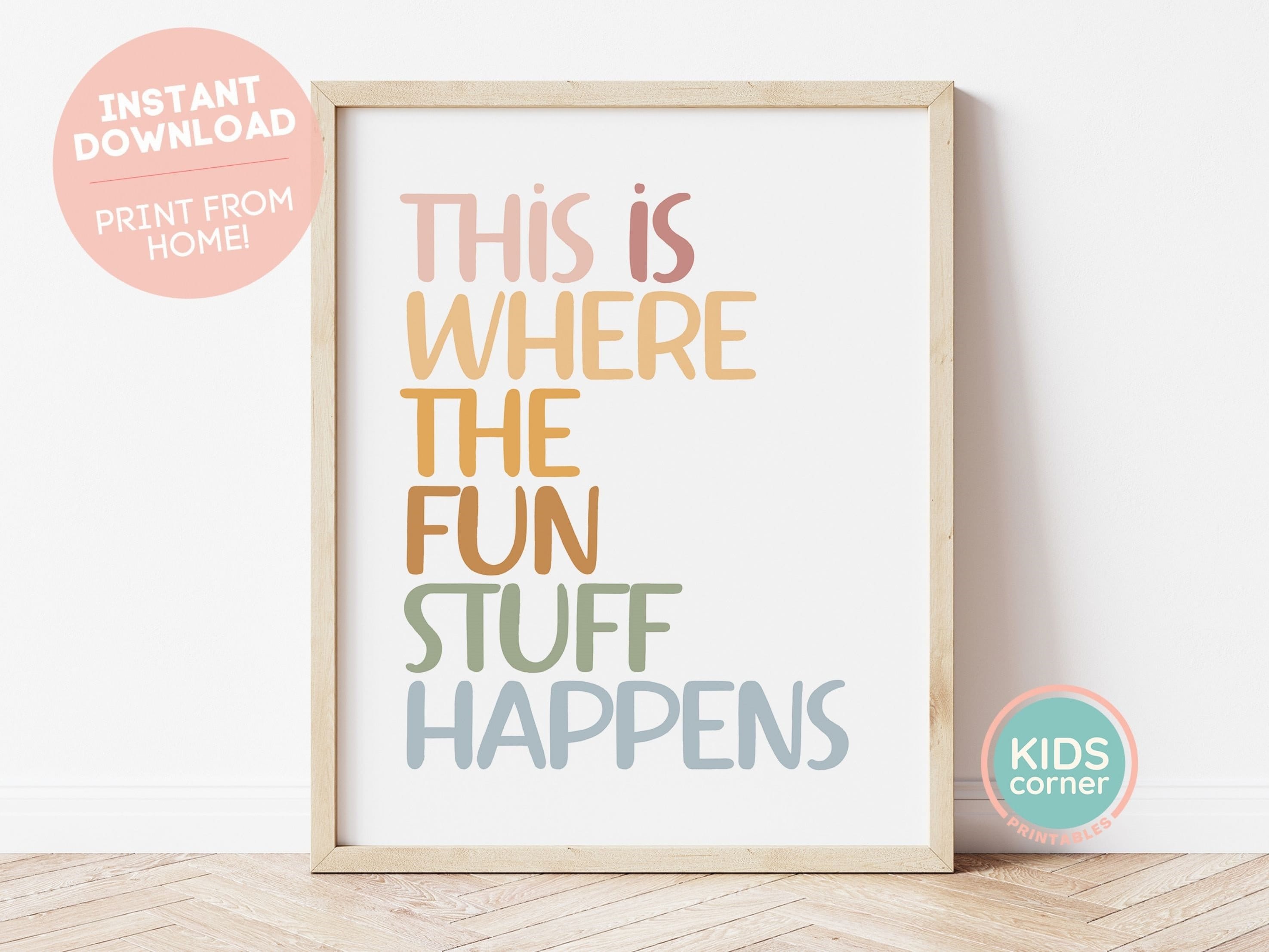 This is Where the Fun Stuff Happens Print Classroom Decor - Etsy