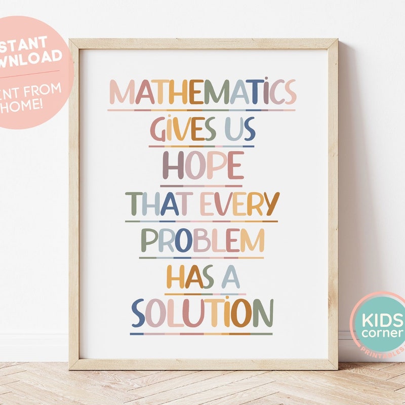 Math Gives Us Hope Poster - Etsy