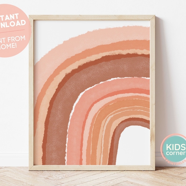 Purple Rainbow Wall Art, Rainbow Nursery Decor, Instant Download Wall ...