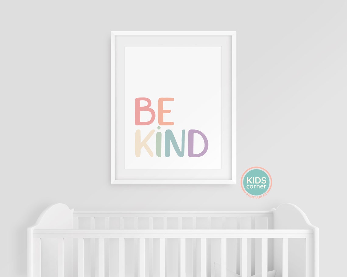 Be Kind Print, Be Kind Art Printable, Be Kind Quote, Typography Home ...