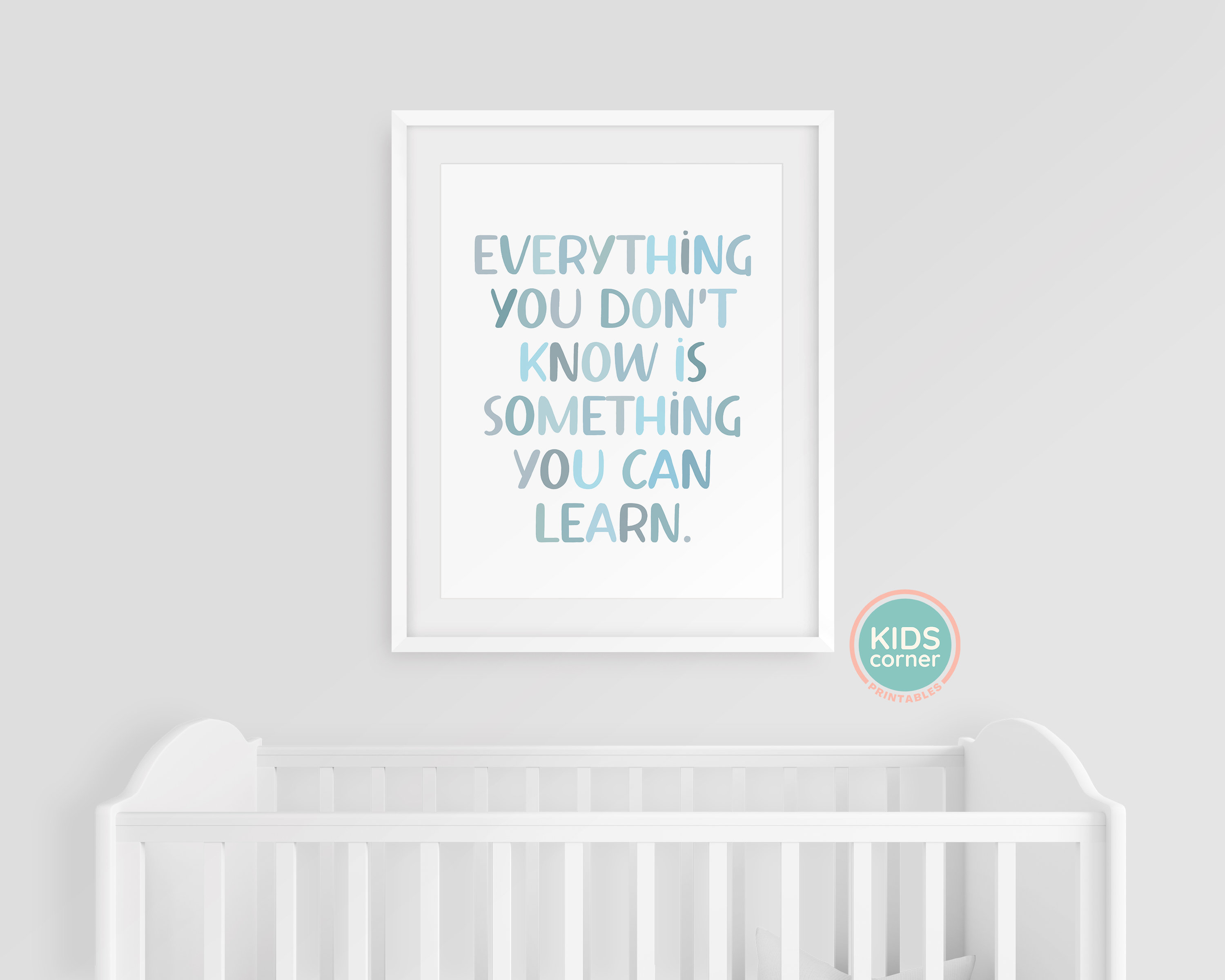 Everything You Don't Know is Something You Can Learn Print, Blues Quote Print, Empowering ...
