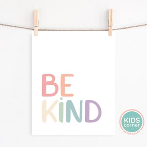 Be Kind Print, Be Kind Art Printable, Be Kind Quote, Typography Home ...