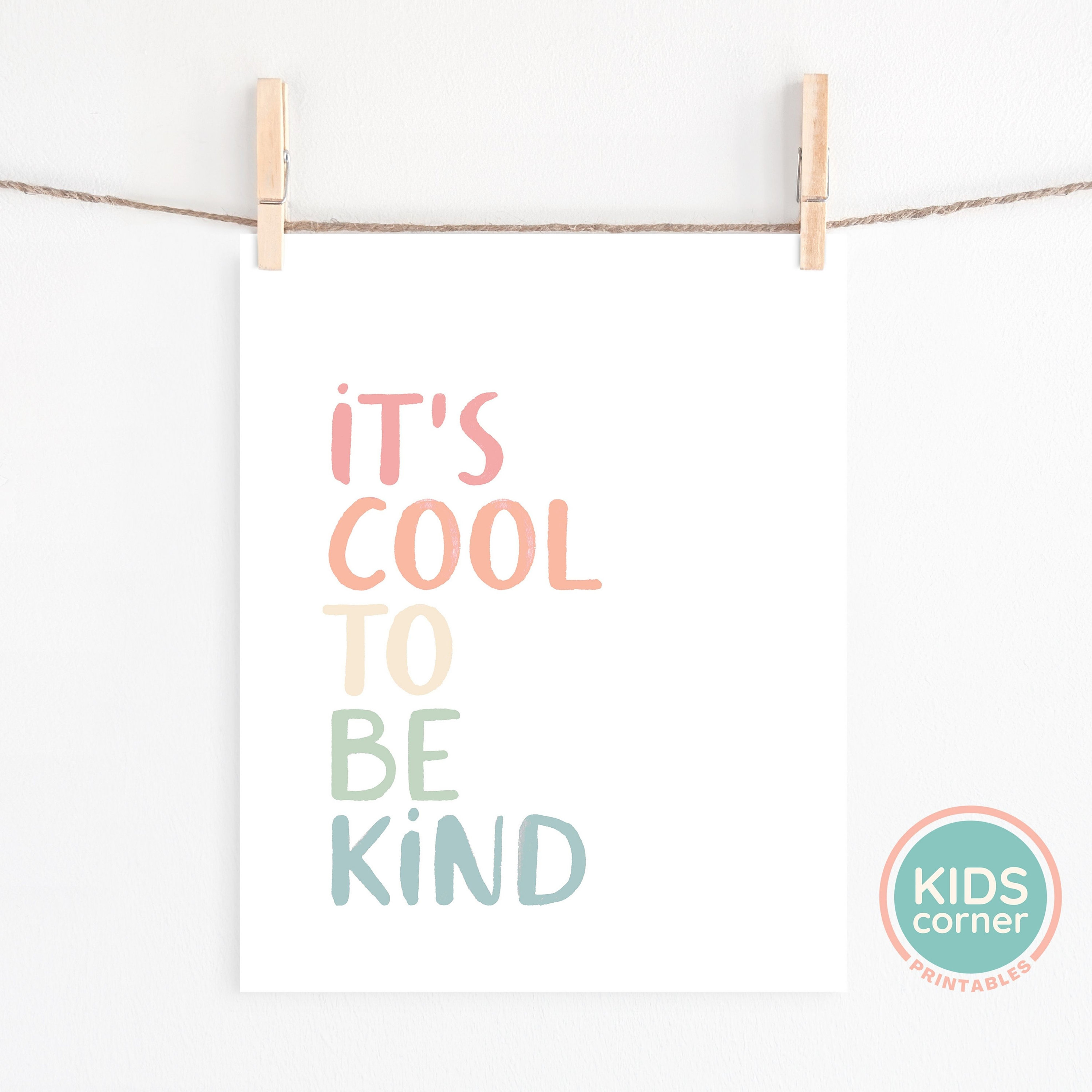 It's Cool to Be Kind Print Art Prints Wall Decor Print - Etsy UK