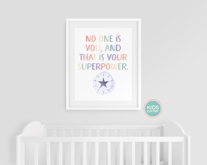 No One is You, and That is Your Superpower Printable Quote, ROYGBIV ...