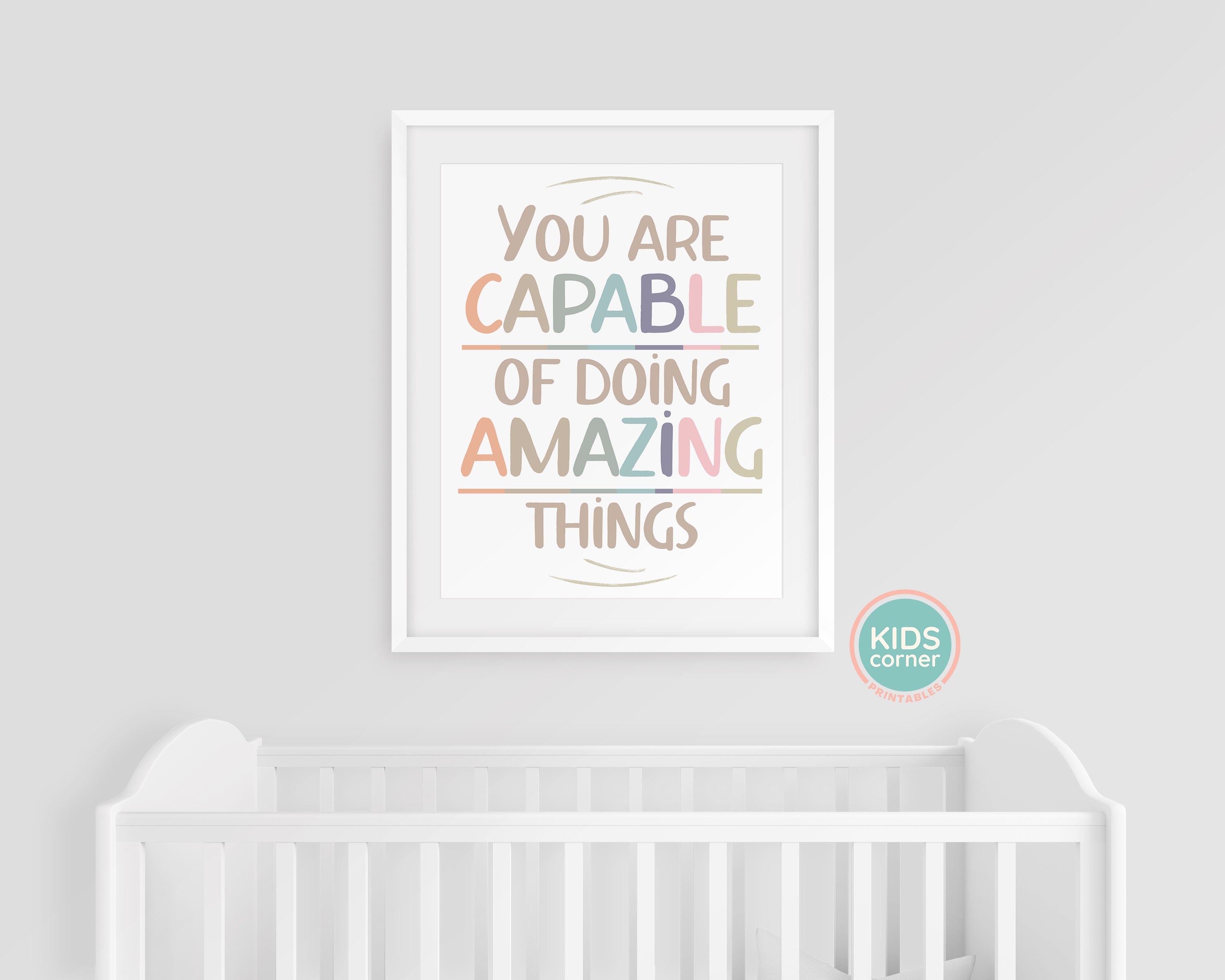 You Are Capable of Doing Amazing Things Print, Boho Word Art Decor ...