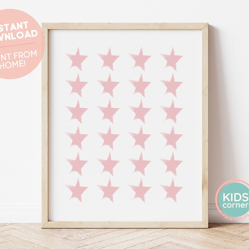 Pink Stars - Etsy