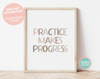 Practice Makes Progress Print - Etsy