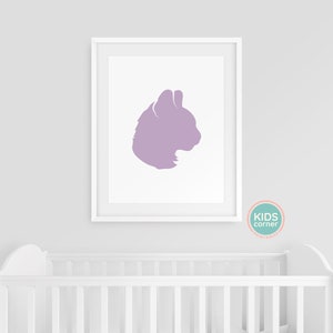 Purple Cat Print, Purple Kitty Poster, Cat Lovers Gift, Cat Poster ...
