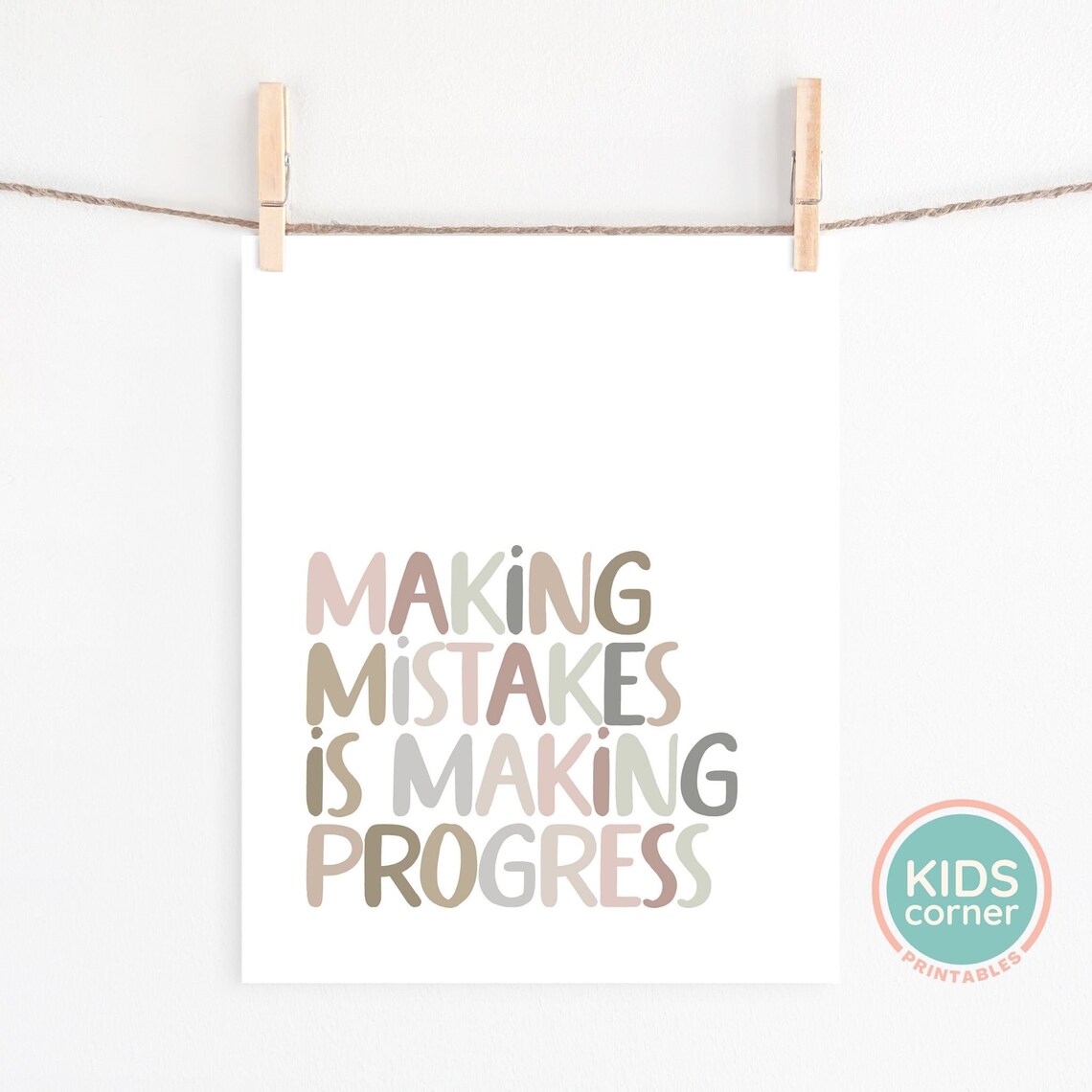 Making Mistakes is Making Progress Printable Quote Classroom - Etsy