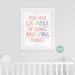 You Are Capable of Doing Amazing Things Print, Rainbow Word Art Decor ...