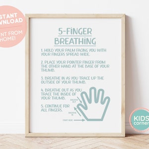 5-finger Breathing Exercise Printable, Mindfulness Exercise Print ...