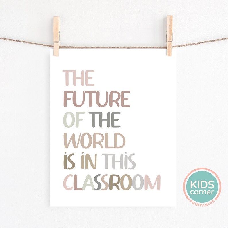 The Future of the World is in This Classroom Printable, Classroom Wall ...