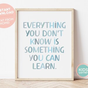 Everything You Don't Know is Something You Can Learn Print, Blues Quote ...
