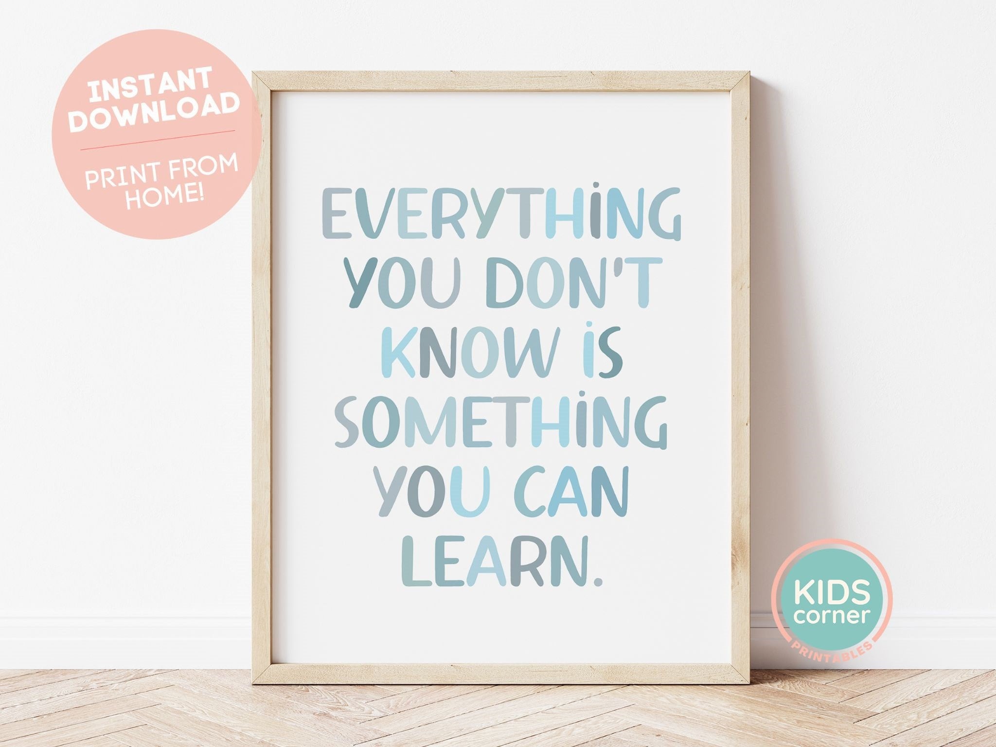Everything You Don't Know is Something You Can Learn Print, Blues Quote ...