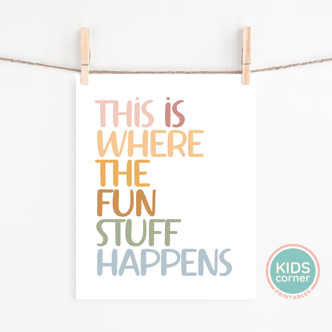 This is Where the Fun Stuff Happens Print, Classroom Decor, Playroom ...