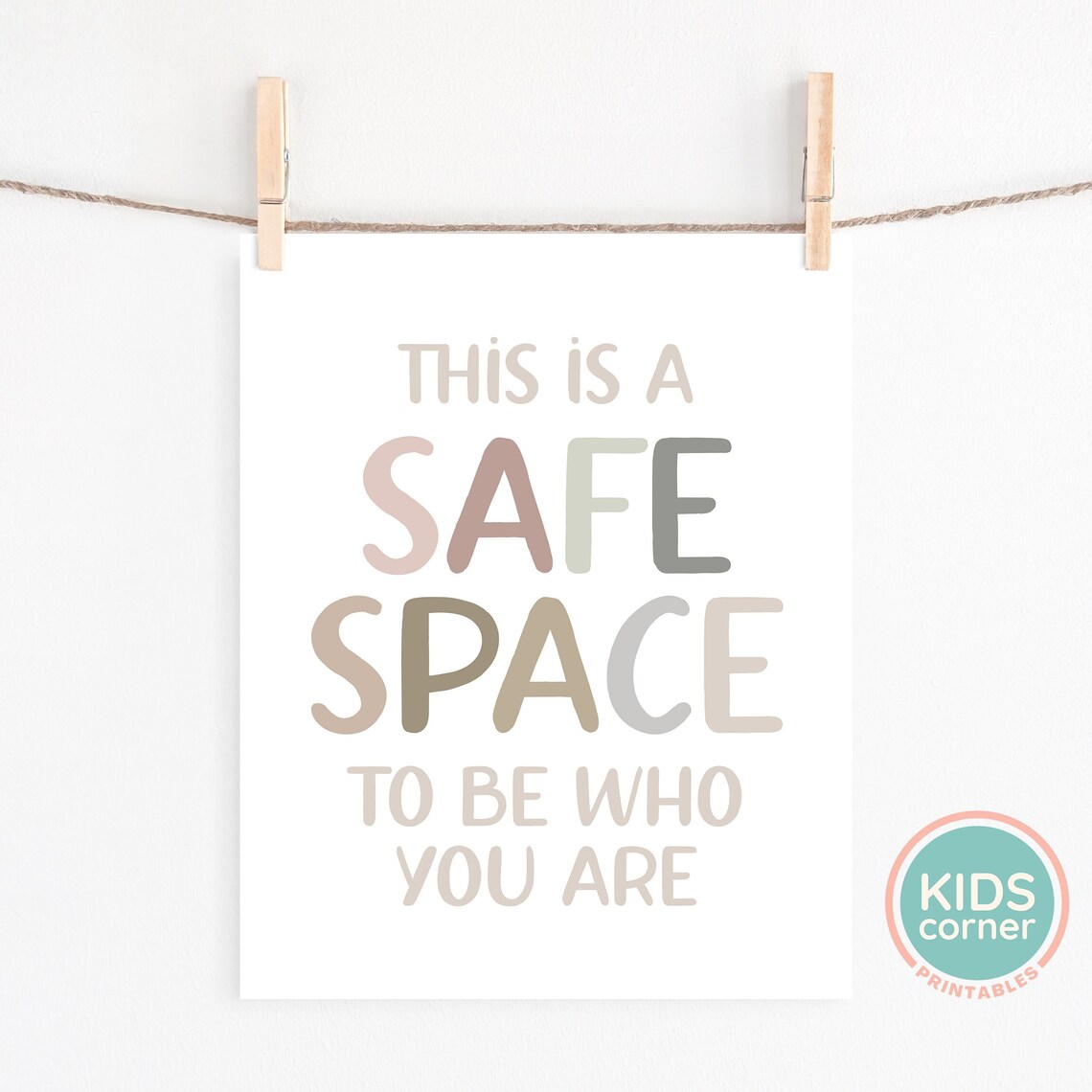 This is A Safe Space to Be Who You Are Poster Safe Space - Etsy