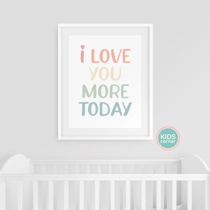 I Love You More Today Rainbow Print Love Decor Love Quote I - Etsy