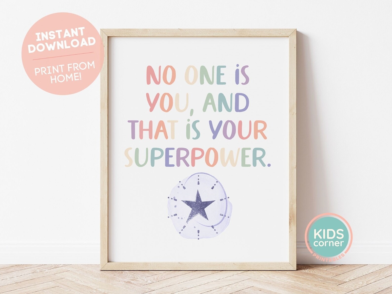 No One is You, and That is Your Superpower Printable Quote, ROYGBIV ...