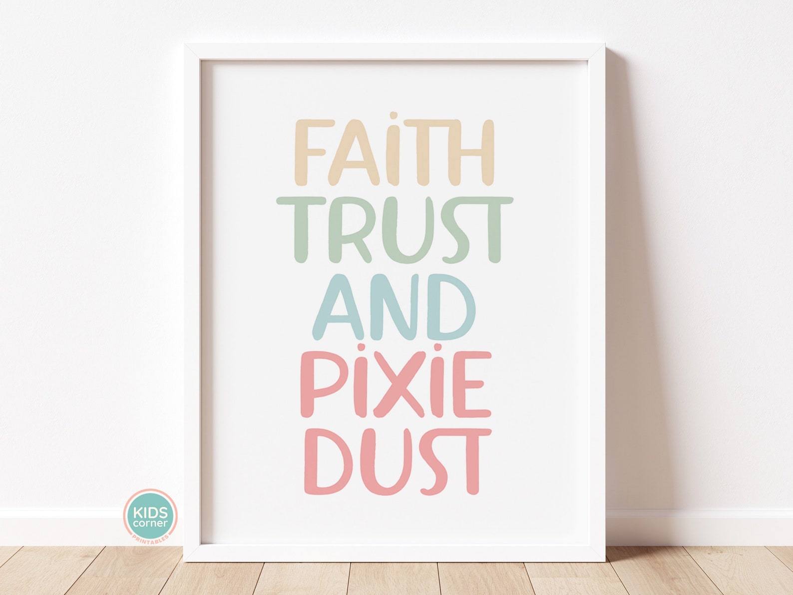 Faith Trust and Pixie Dust Print, Nursery Decor, Playroom Decor ...