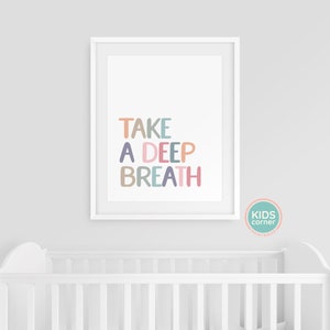 Take A Deep Breath Sign, Mindfulness Message, Classroom Quote Print ...